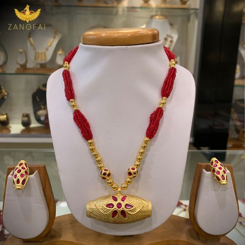 Assamese Traditional golpota junbiri set| Multilayered 24 carat gold ...
