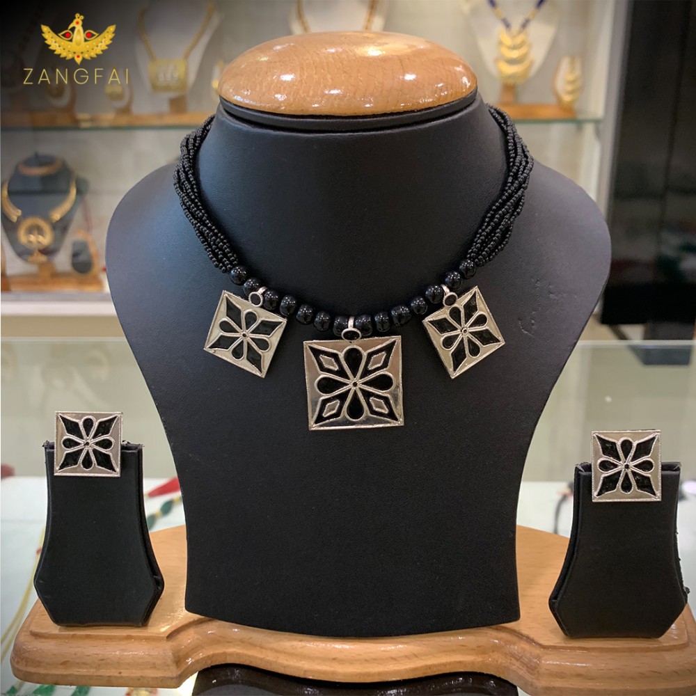 Assamese Traditional square thuriya phul set|pure Silver